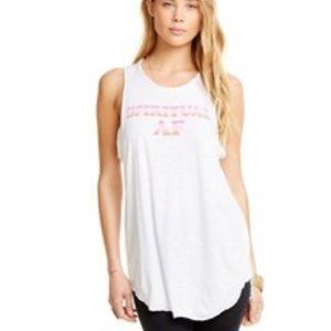 Chaser | Tops | Spiritual Af Chaser Brand White Tank | Poshmark
